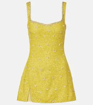 CLIO PEPPIATT Crystal-embellished Mini Dress