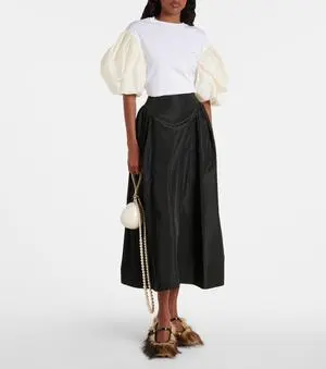 Simone Rocha Faux Fur Trimmed Mules With Buckle Fastening