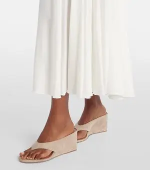 Alaïa Gathered Jersey Maxi Dress - White