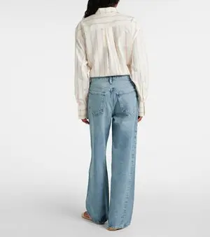 AGOLDE Twist Low-rise Wide-leg Jeans - Blue