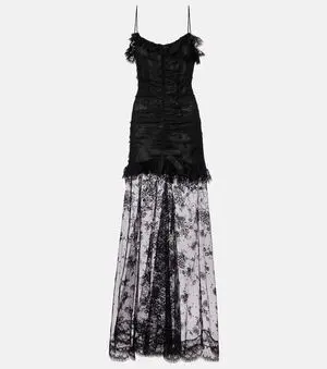 ALESSANDRA RICH Alessandra Rich Bow-Detail Lace Gown