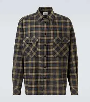 Saint Laurent Checked Wool Overshirt