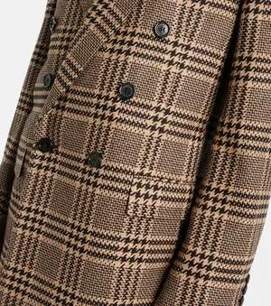 Saint Laurent Double-breasted Silk And Cashmere Blazer - Beige