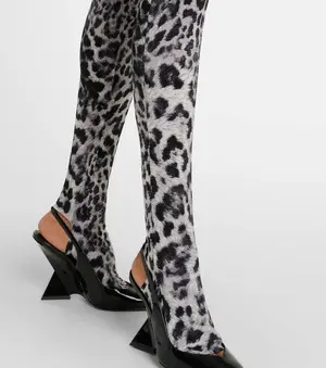 Norma Kamali Leopard-print Jersey Catsuit