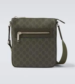 Gucci Gg Leather Crossbody Bag - Green