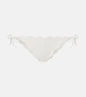 Marysia Mott Scalloped Bikini Bottoms - White
