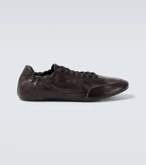 Prada Leather Sneakers - Brown