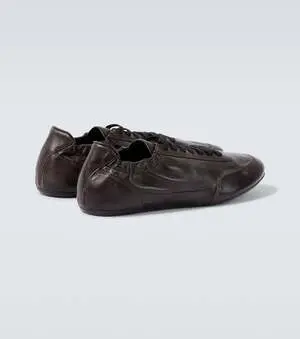 Prada Leather Sneakers - Brown