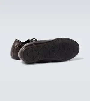 Prada Leather Sneakers - Brown