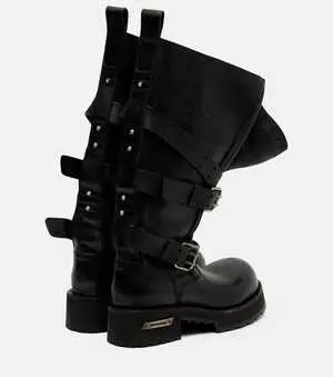 Balenciaga Venom Leather Combat Boots