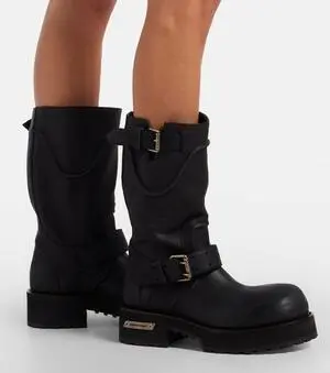 Balenciaga Venom Leather Combat Boots