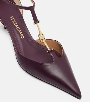 FERRAGAMO Traci 40 Leather Pumps