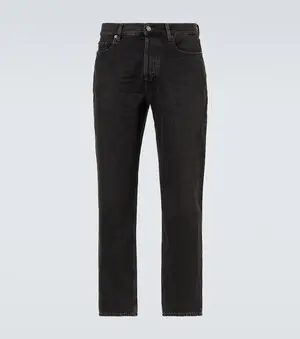 Saint Laurent Mick Straight Leg Jeans - Grey