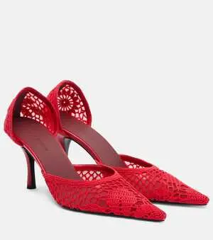Magda Butrym Crochet Leather-trimmed Pumps