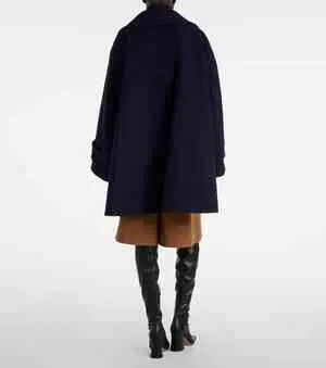 Chloé Double-breasted Oversized Wool-blend Coat