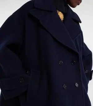 Chloé Double-breasted Oversized Wool-blend Coat