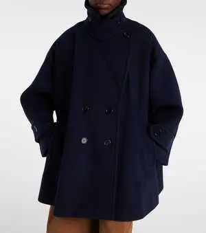Chloé Double-breasted Oversized Wool-blend Coat