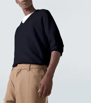 ALLUDE Cashmere Crewneck Sweater - Blue