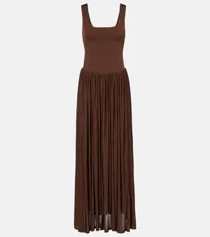 Simkhai Jamie Jersey Maxi Dress - Brown