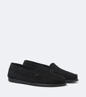 SAMAN AMEL Suede Loafers - Black