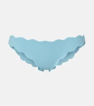 Marysia Antibes Scalloped Bikini Bottoms - Blue