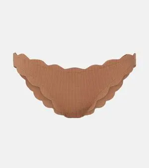 Marysia Antibes Scalloped Bikini Bottoms - Brown