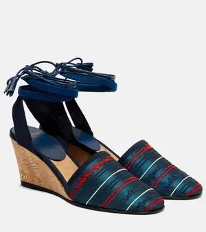 Valentino Garavani La Cruisette Canvas Espadrille Wedges - Multicoloured