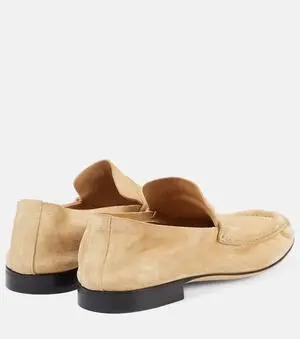THE ROW Suede Penny Loafers