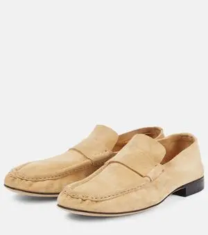 THE ROW Suede Penny Loafers