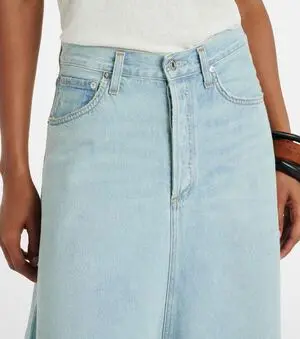 AGOLDE Odin Mid-rise Denim Maxi Skirt