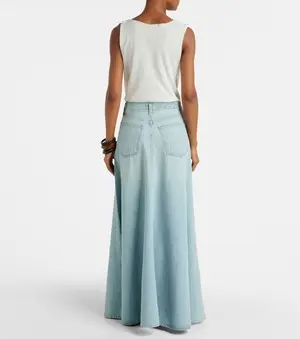 AGOLDE Odin Mid-rise Denim Maxi Skirt