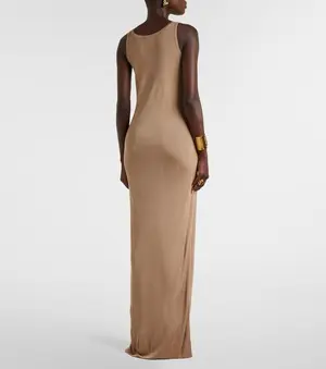 Saint Laurent Ribbed-knit Maxi Dress