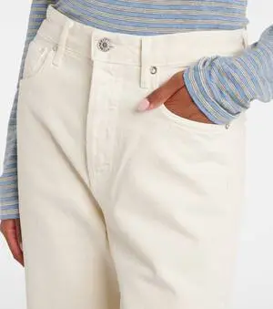 AGOLDE Ren Cropped High-rise Wide-leg Jeans