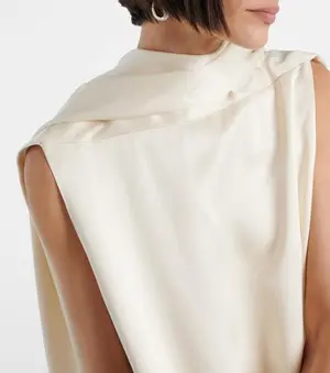 TOTEME Cocoon Deconstructed Satin Minidress