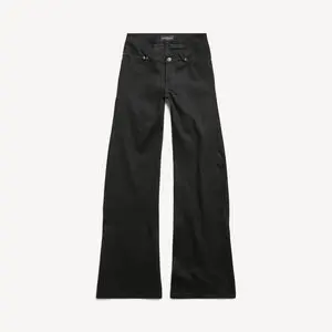 Balenciaga Wide Leg Cotton Denim Pants
