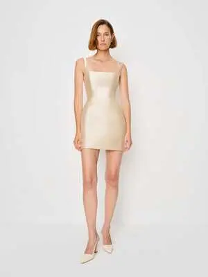 REFORMATION Avon Mini Dress - Champagne