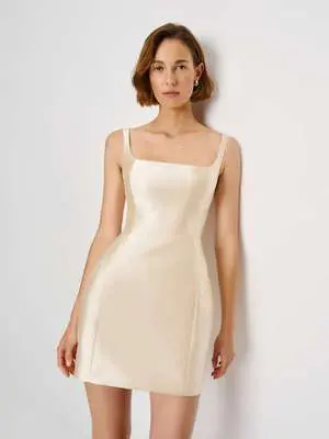 REFORMATION Avon Mini Dress - Champagne