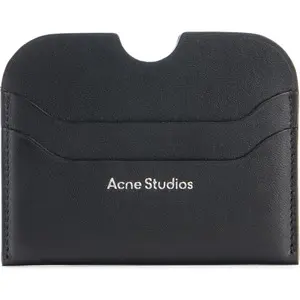 Acne Studios Large Elmas Leather Card Holder - Black