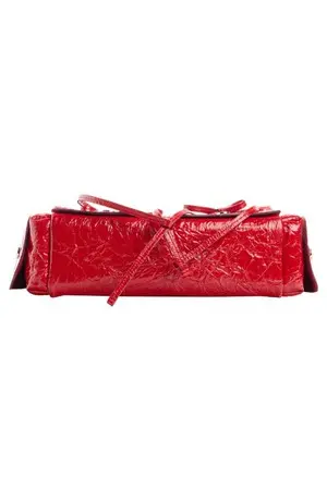 Acne Studios Multipocket Crinkle Patent Leather Top Handle Bag