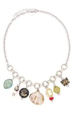 PETIT MOMENTS Crest Charm Necklace - Multi
