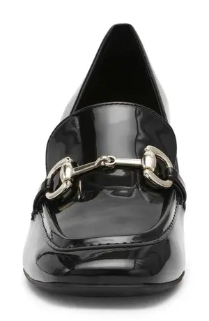 Anne Klein Tobi Bit Loafer Pumps - Black Patent