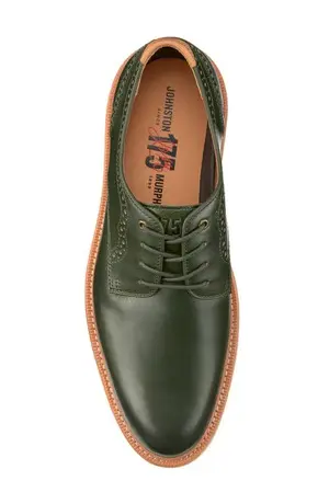 Johnston & Murphy Upton 175th Plain Toe Derby - Olive Oiled Full Grain