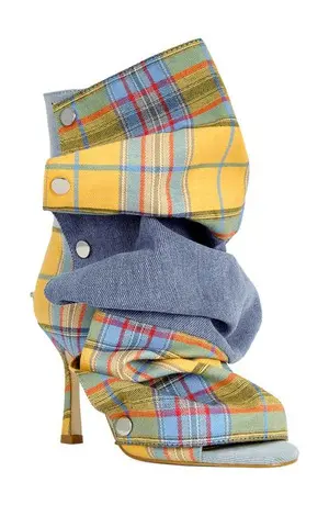 AZALEA WANG Birdsong Open Toe Bootie - Yellow Multi