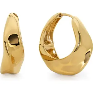 Monica Vinader Nomade Medium Hoop Earrings - 18k Gold Vermeil