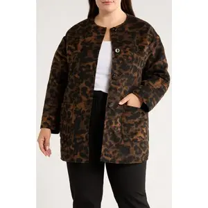 Anne Klein Leopard Print Topper Jacket