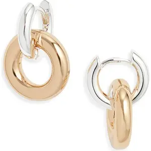 OPEN EDIT Huggie Drop Earrings - Silverold