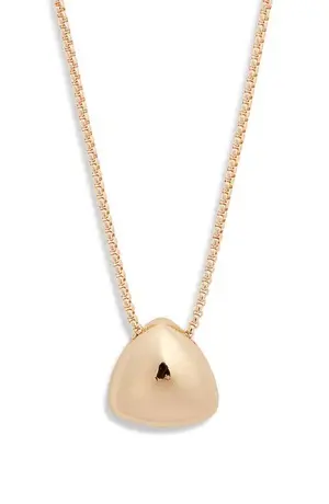 OPEN EDIT Puffy Triangle Pendant Necklace - Gold