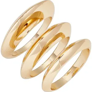OPEN EDIT Knife Edge Set Of 3 Rings - Gold