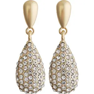 PANACEA Pavé Teardrop Earrings - Gold