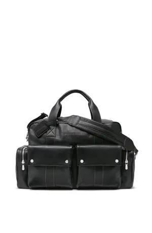 Brunello Cucinelli Grained Calfskin Leisure Bag - Black